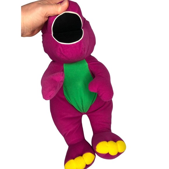 Hasbro | Toys | Vintage Talking Barney Purple Dinosaur 8 Plush Stuffed ...